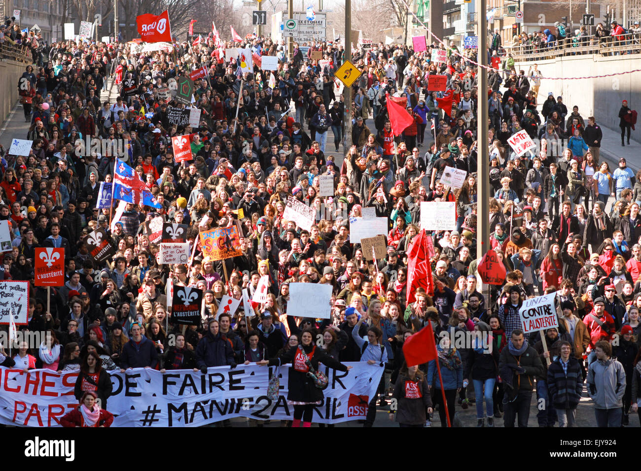 Protesters quebec hi-res stock photography and images - Alamy