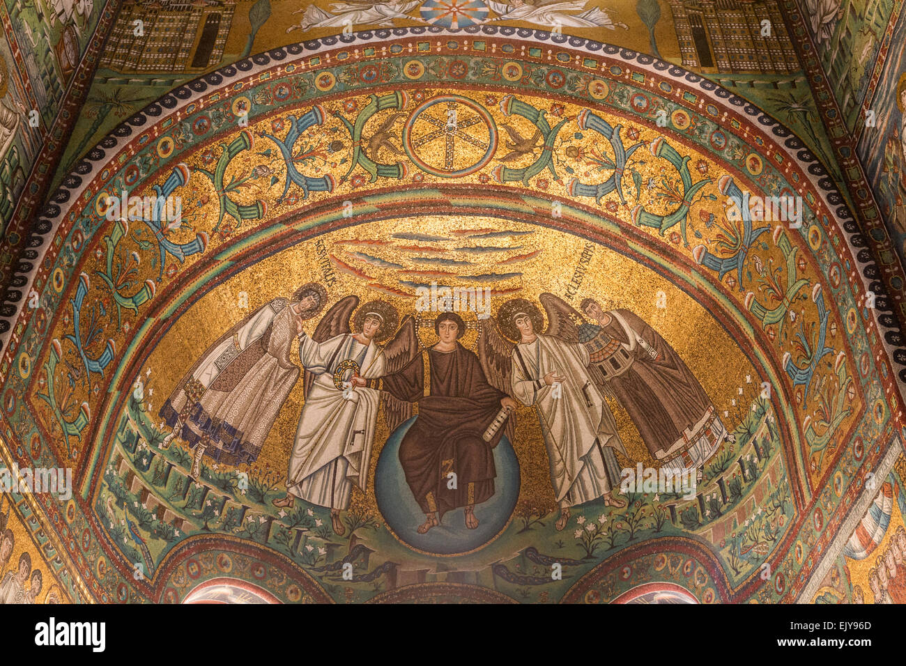 apse mosaic of Christ, Basilica of San Vitale, Ravenna, Italy Stock ...