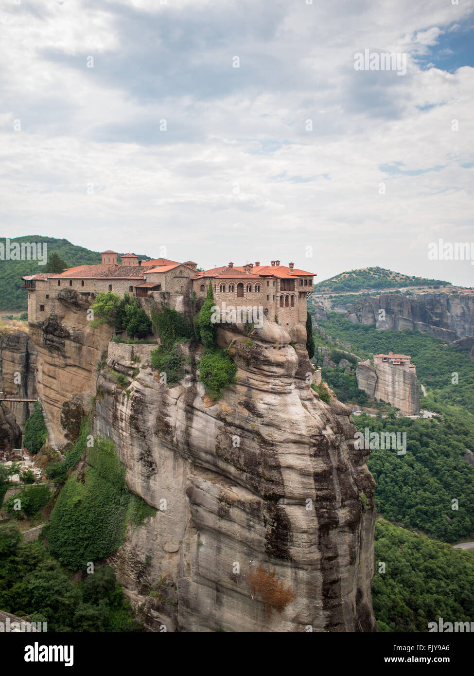 Holy Monastery of Varlaam atop the Meteora rocks Stock Photo - Alamy