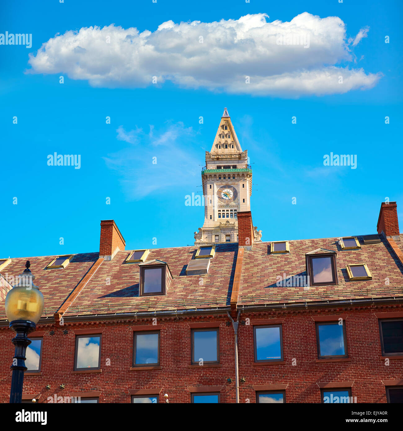 Boston Clock tower Custom House in Massachusetts USA Stock Photo - Alamy