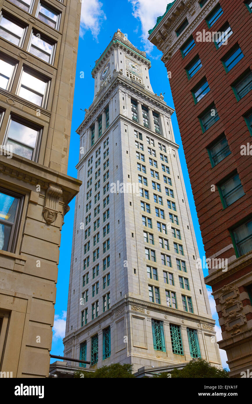 Boston Clock tower Custom House in Massachusetts USA Stock Photo - Alamy