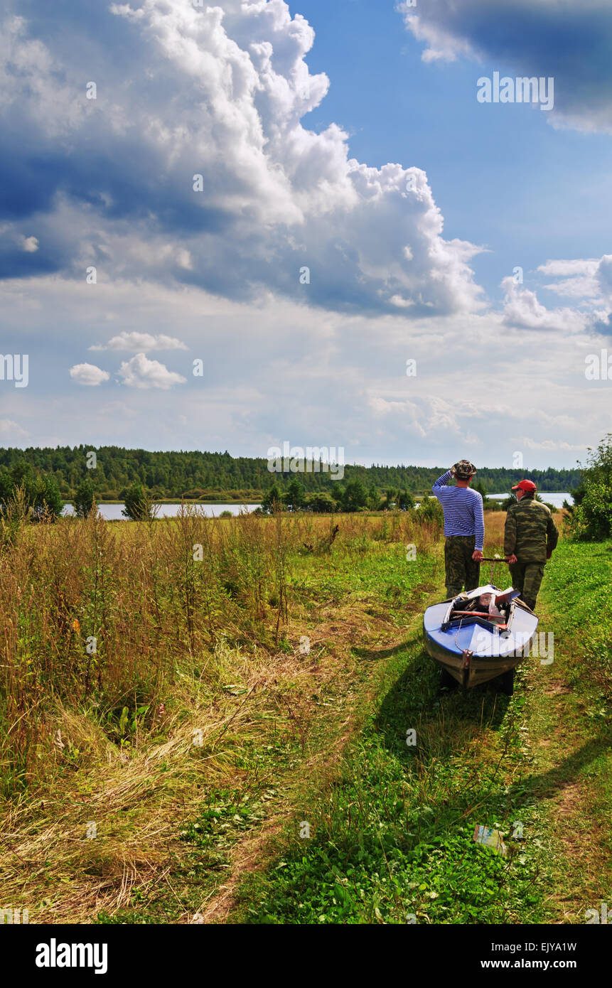 Canoe transportation on cart hi-res stock photography and images - Alamy