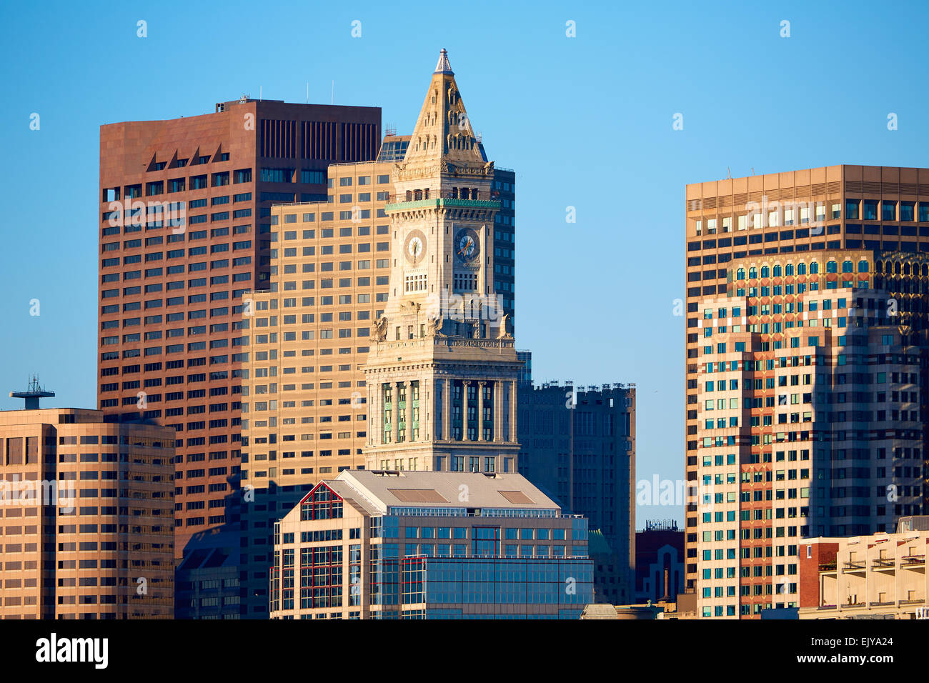 Boston Clock tower Custom House in Massachusetts USA Stock Photo - Alamy