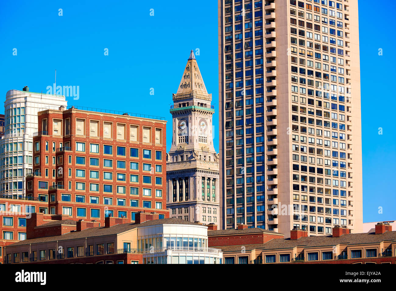 Boston Clock tower Custom House in Massachusetts USA Stock Photo - Alamy