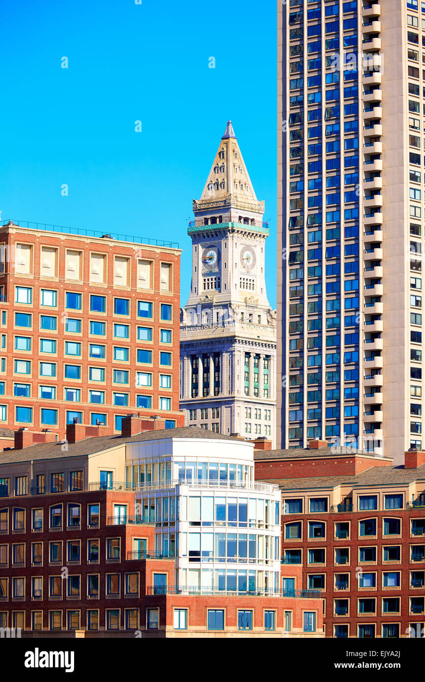 Boston Clock tower Custom House in Massachusetts USA Stock Photo - Alamy