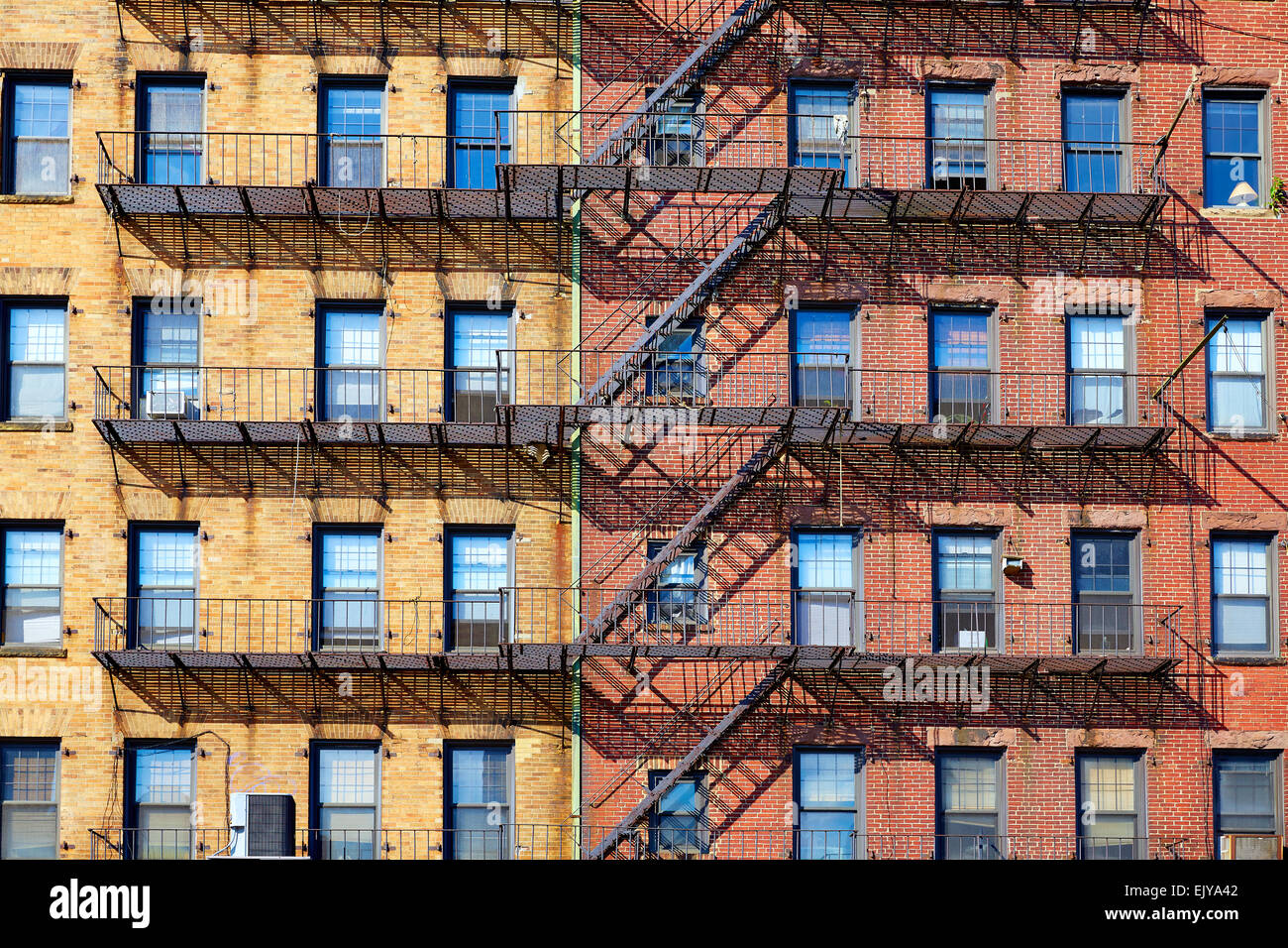 Boston traditional brick wall building facades in Cross St ...