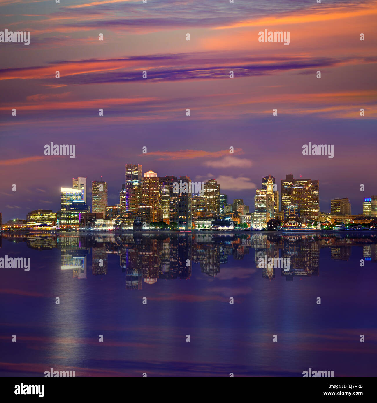 Boston america sunset hi-res stock photography and images - Alamy