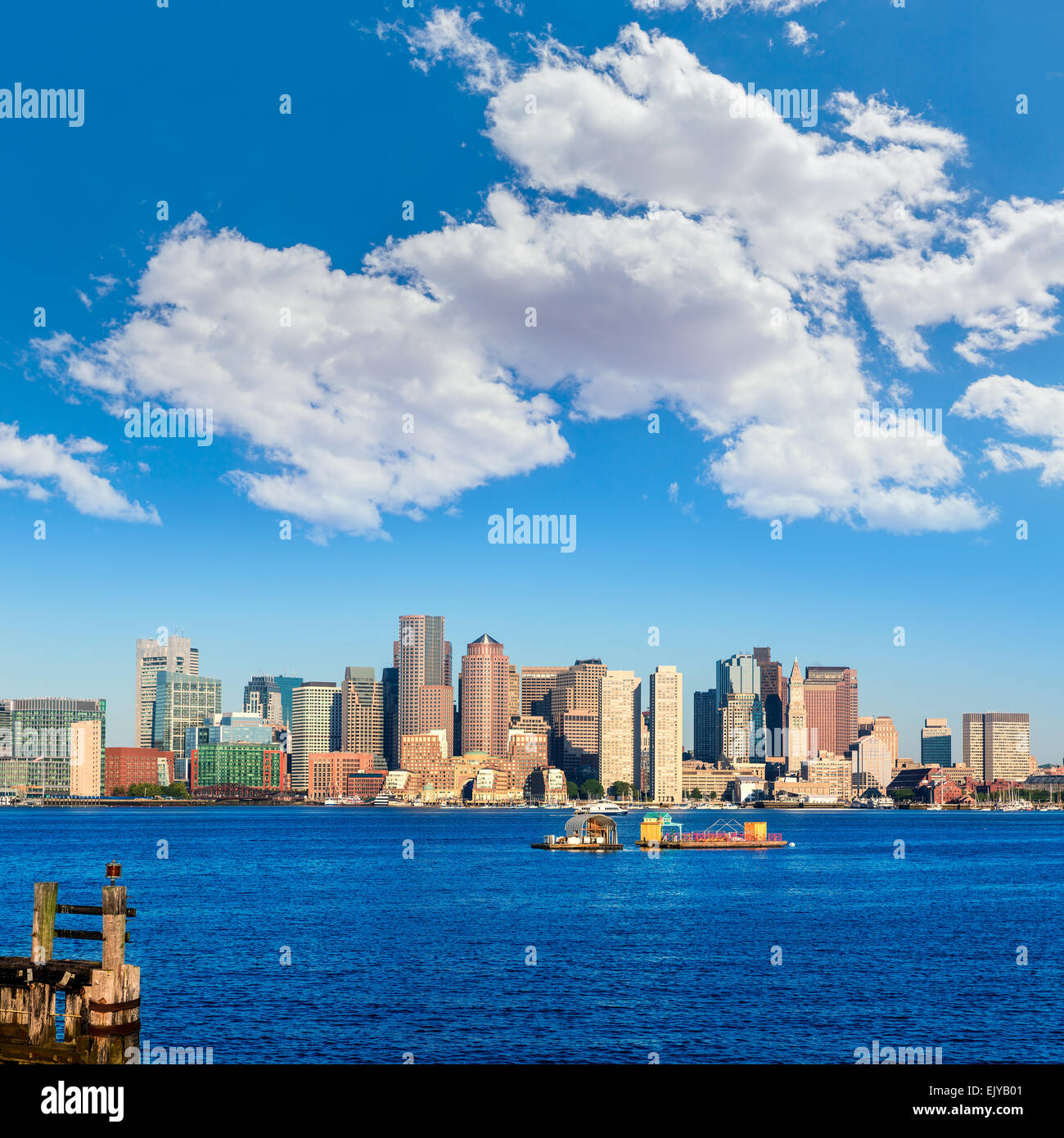 Boston massachusetts capital skyline silhouette hi-res stock ...