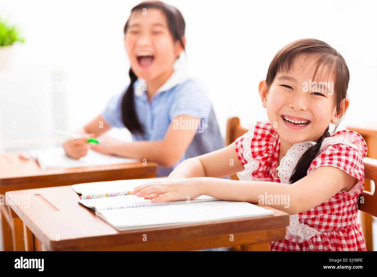 happy children study in the classroom Stock Photo - Alamy