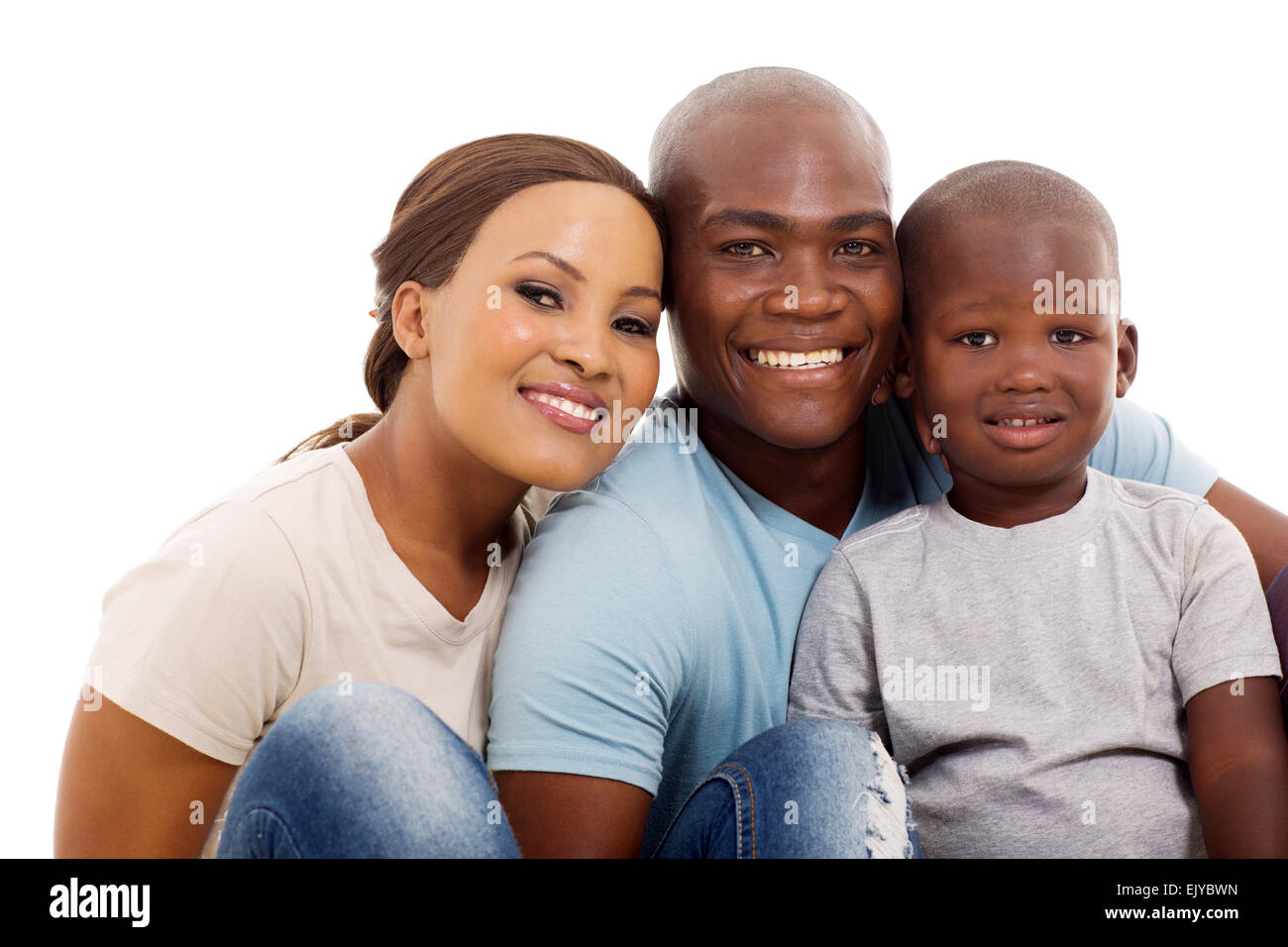 Cute African American Family
