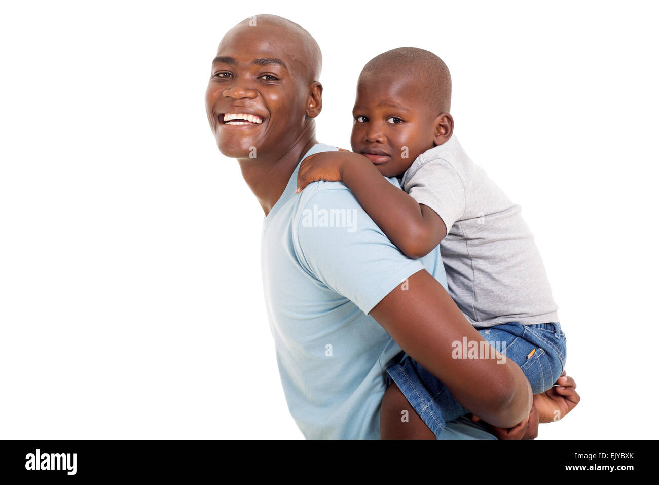 Black father and son close up hi-res stock photography and images - Alamy