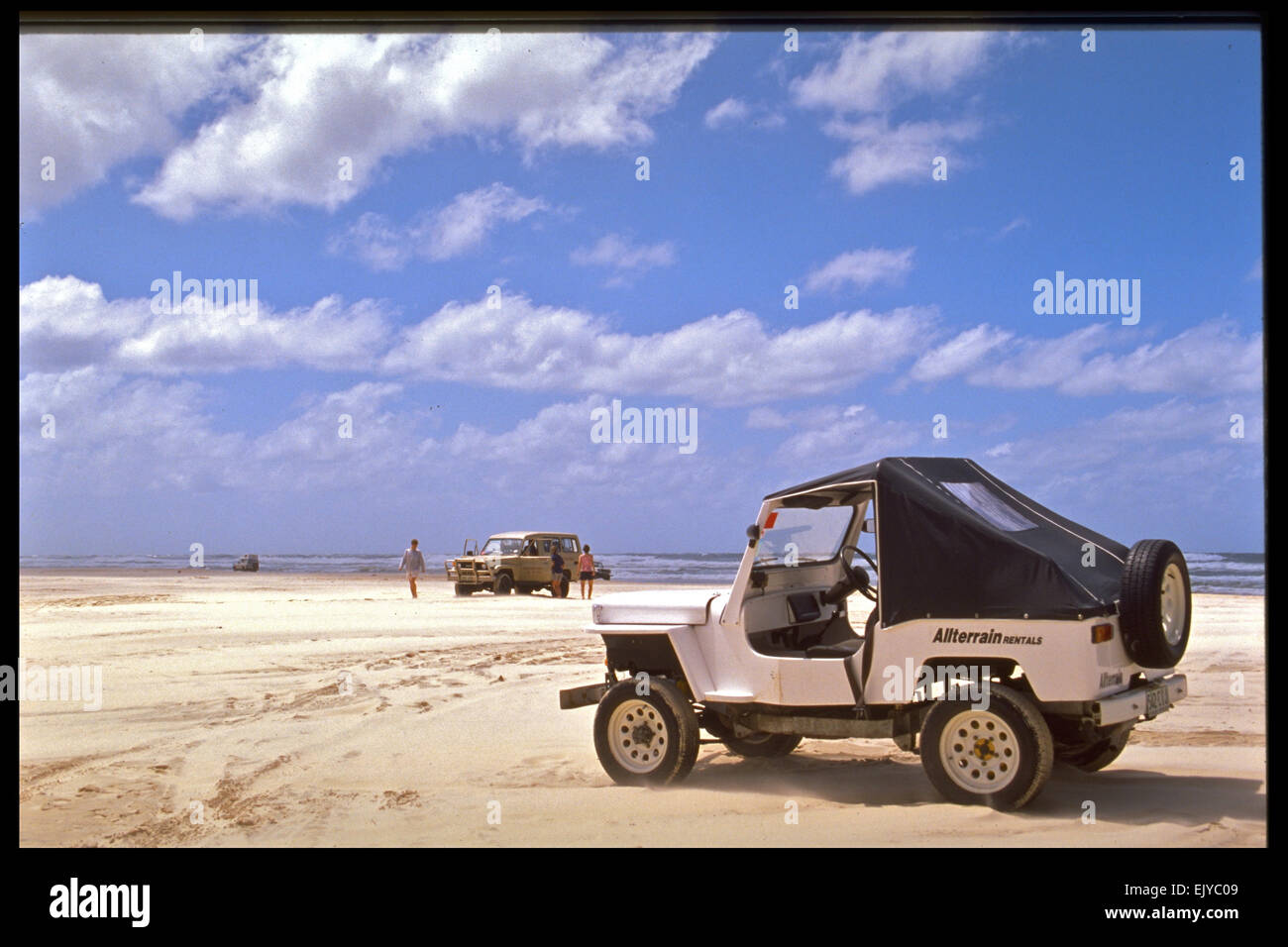Beachside adventure on a 4WD vehicle. Shot in Australia but this can be ...