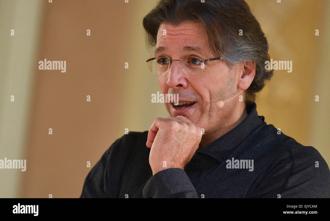 Heidelberg, Germany. 31st Mar, 2015. US singer Thomas Hampson speaks ...