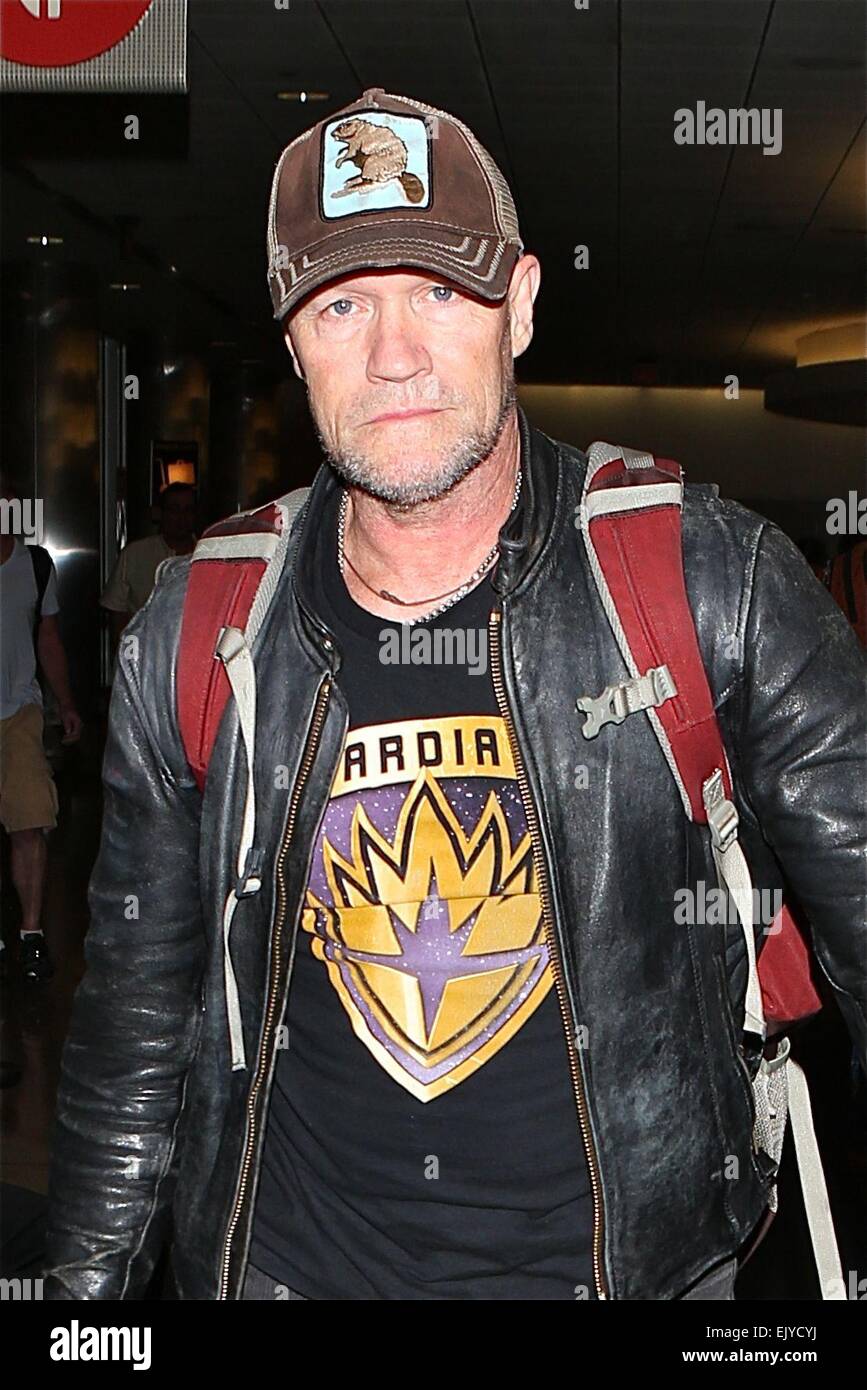 Michael Rooker of Gaurdians of the Galaxy arrives in Los Angeles at LAX ...