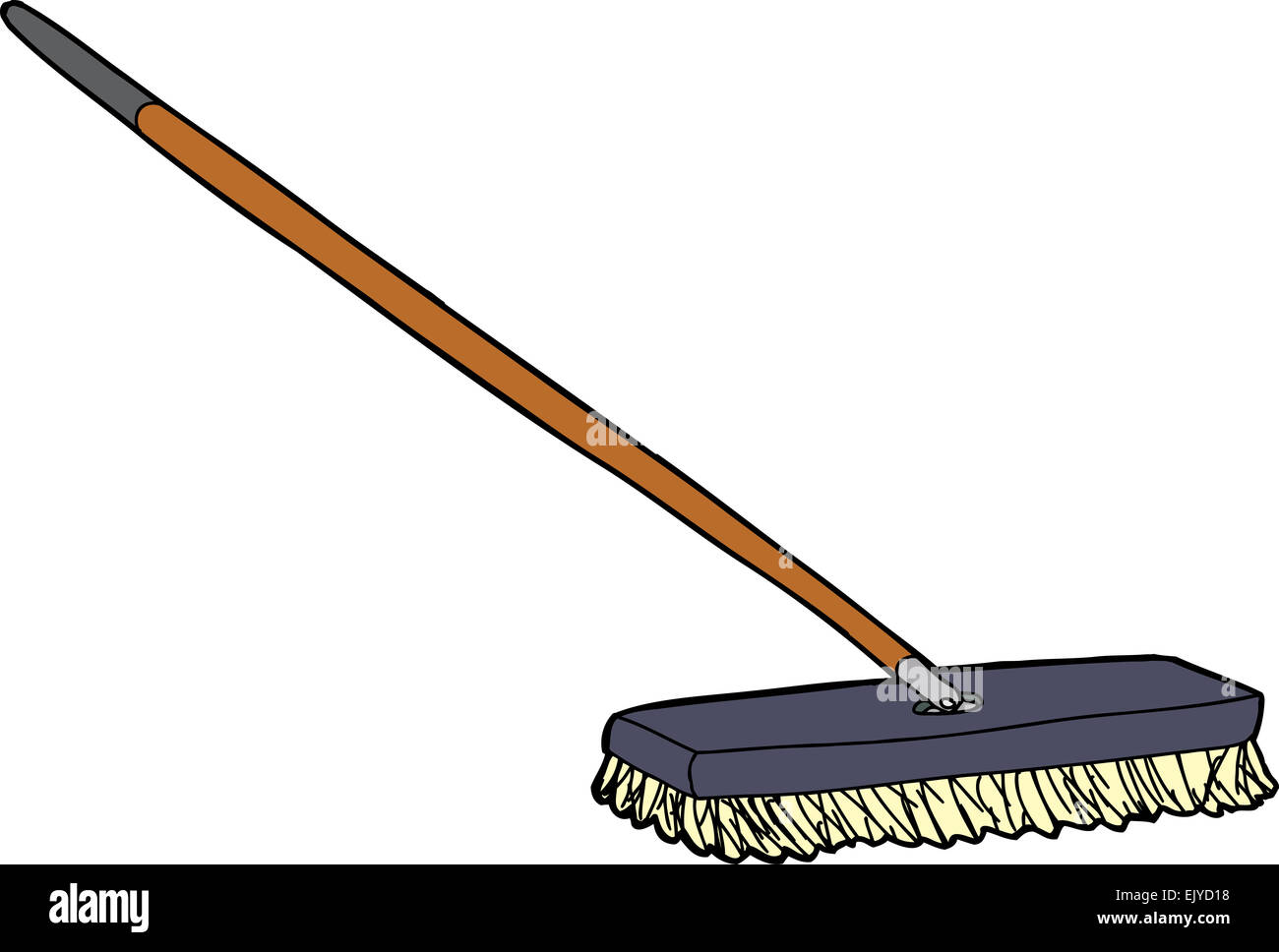 Isolated cartoon push broom over white background Stock Photo - Alamy