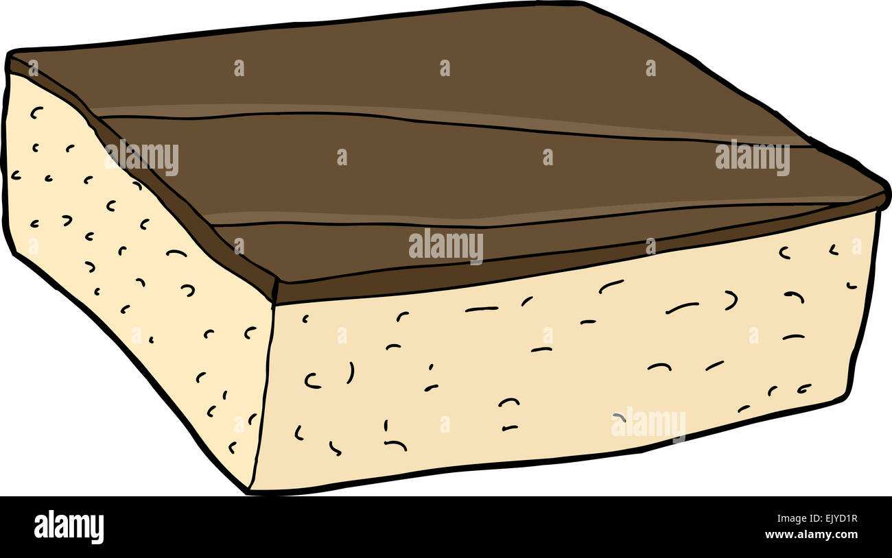 Isolated square of cake illustration over white background Stock Photo ...