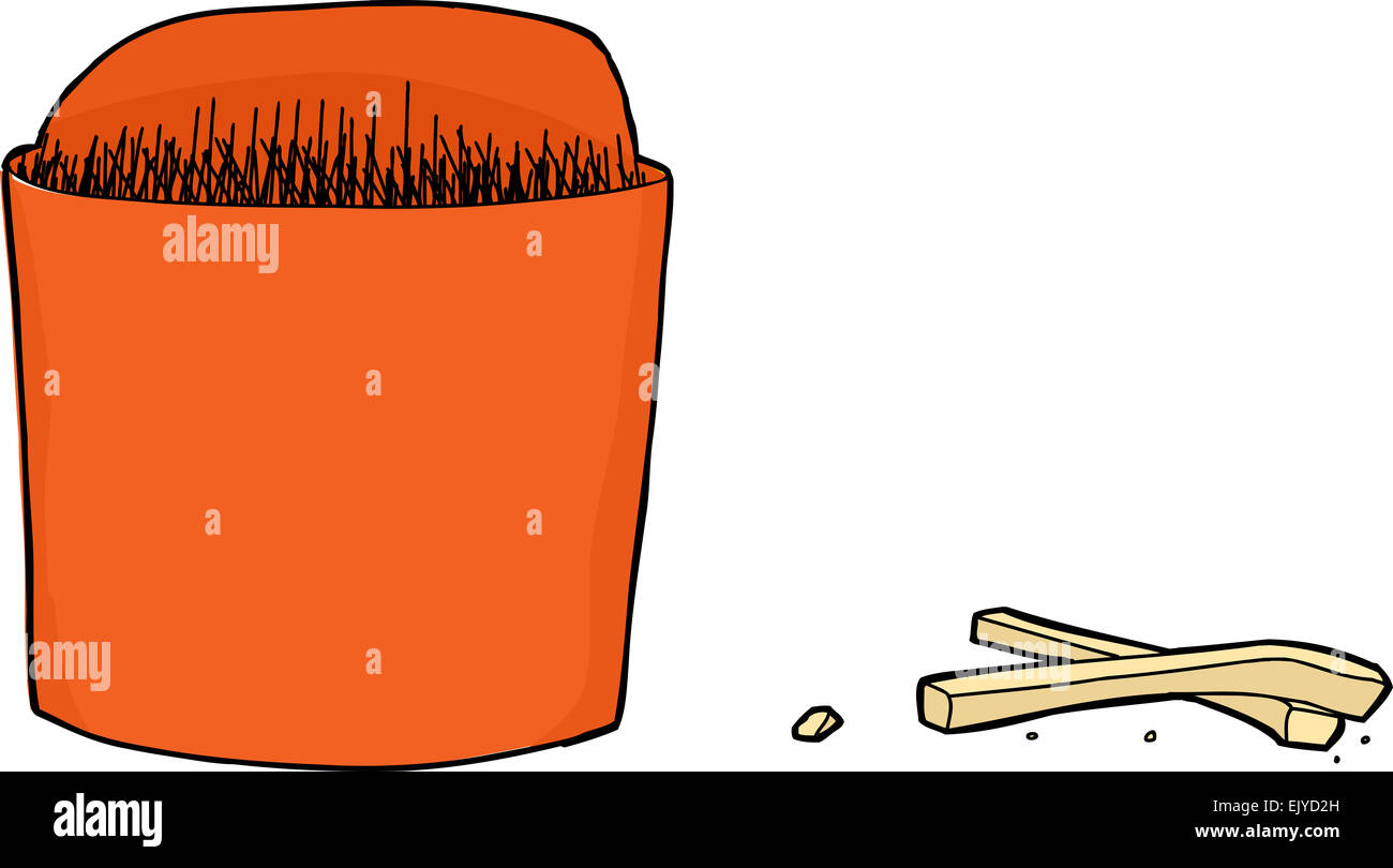 Empty cartoon french fries illustration over white background Stock ...