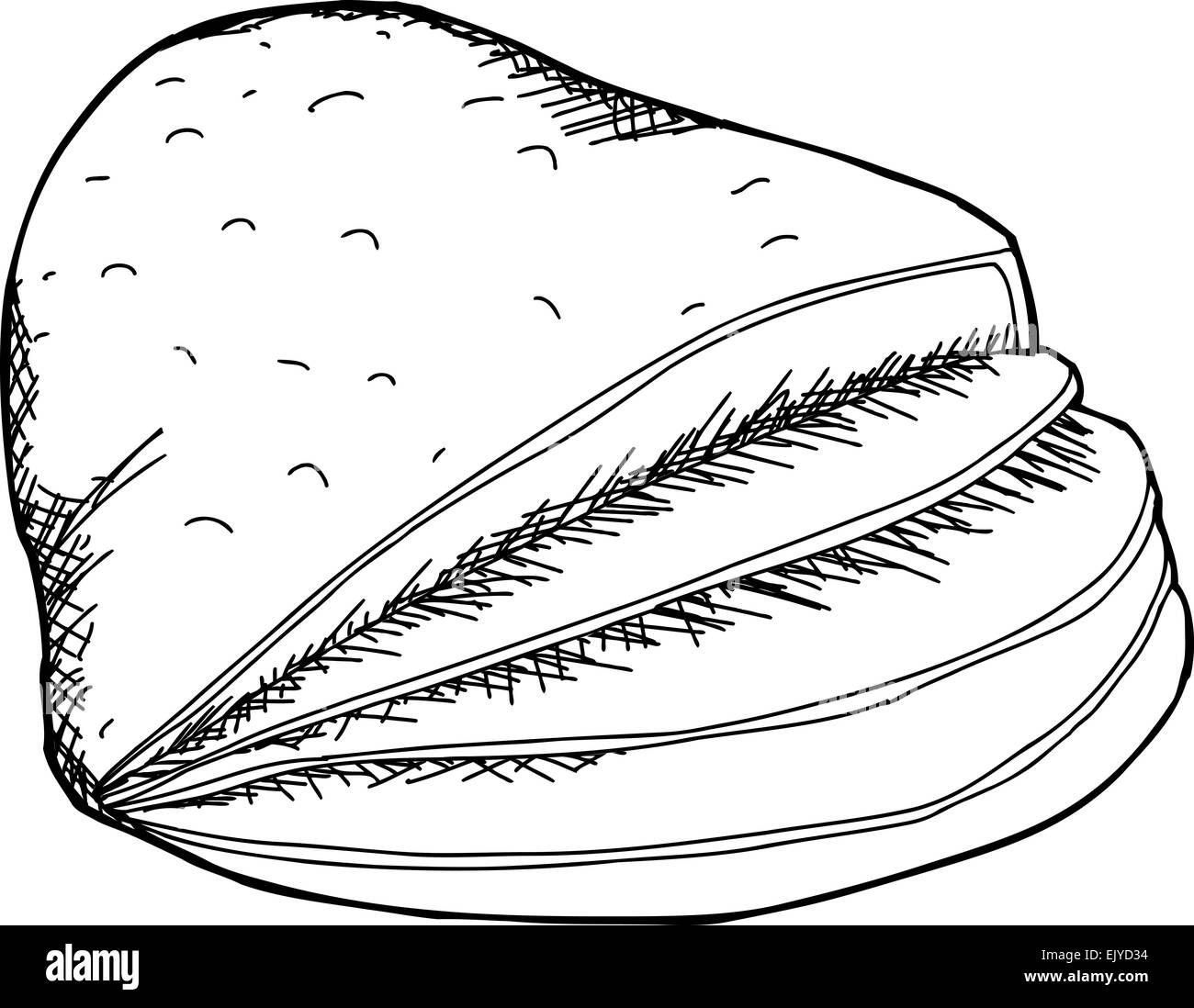 Hand drawn cartoon sliced ham hi-res stock photography and images - Alamy