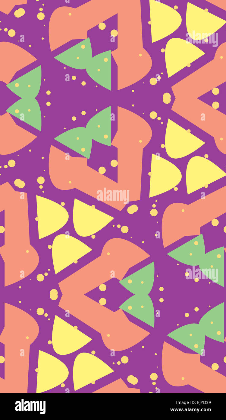 Triangular and curved geometric shapes in seamless pattern Stock Photo ...
