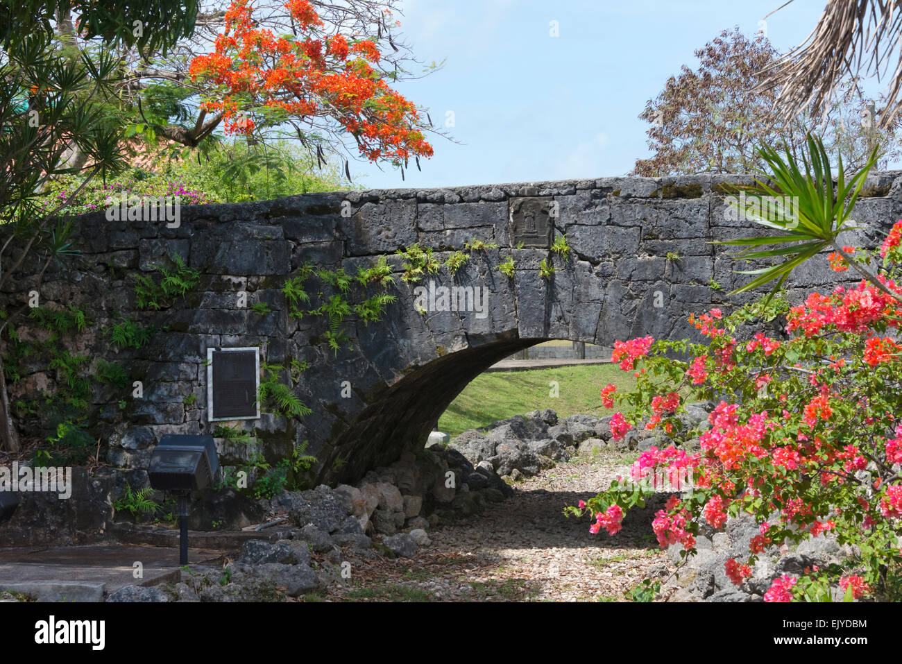San Antonio Bridge (Hagatna Spanish Bridge), Guam, USA Stock Photo - Alamy