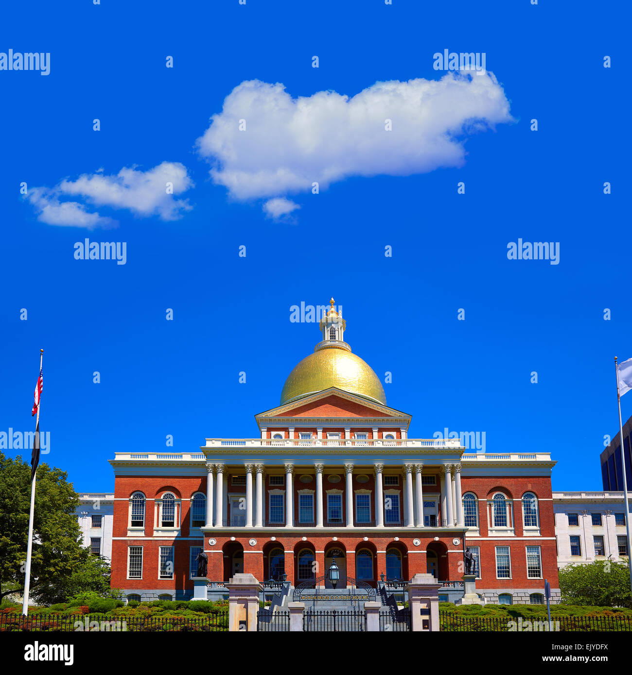 Boston Massachusetts State House golden dome in USA Stock Photo - Alamy
