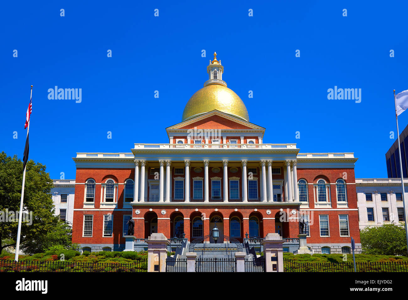 Boston Massachusetts State House golden dome in USA Stock Photo - Alamy