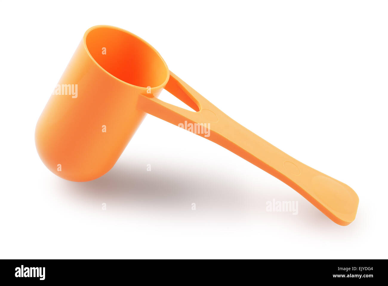 Plastic Milk Powder Scoop On White Background Stock Photo - Alamy