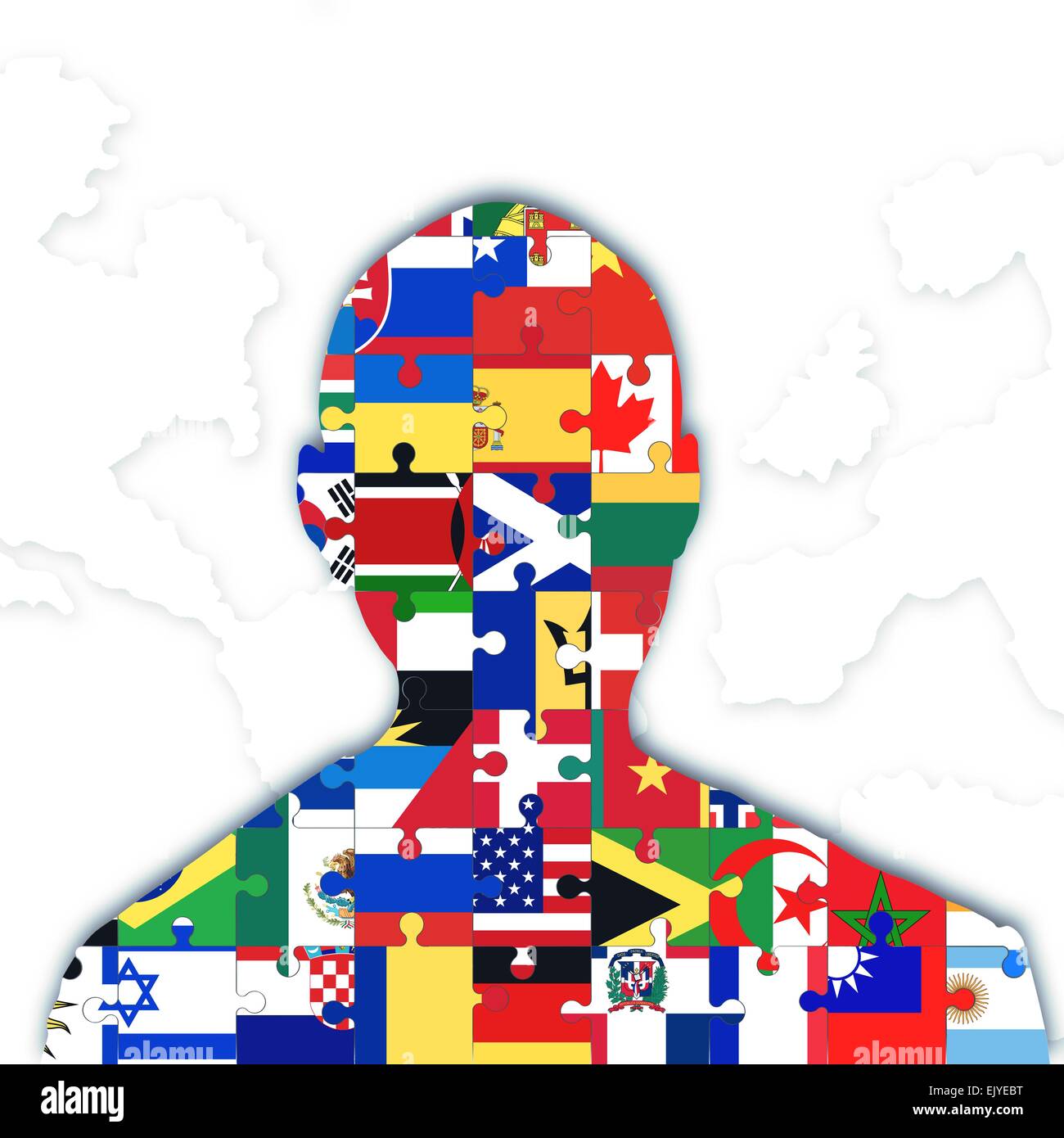 Integration different flags Stock Photo - Alamy