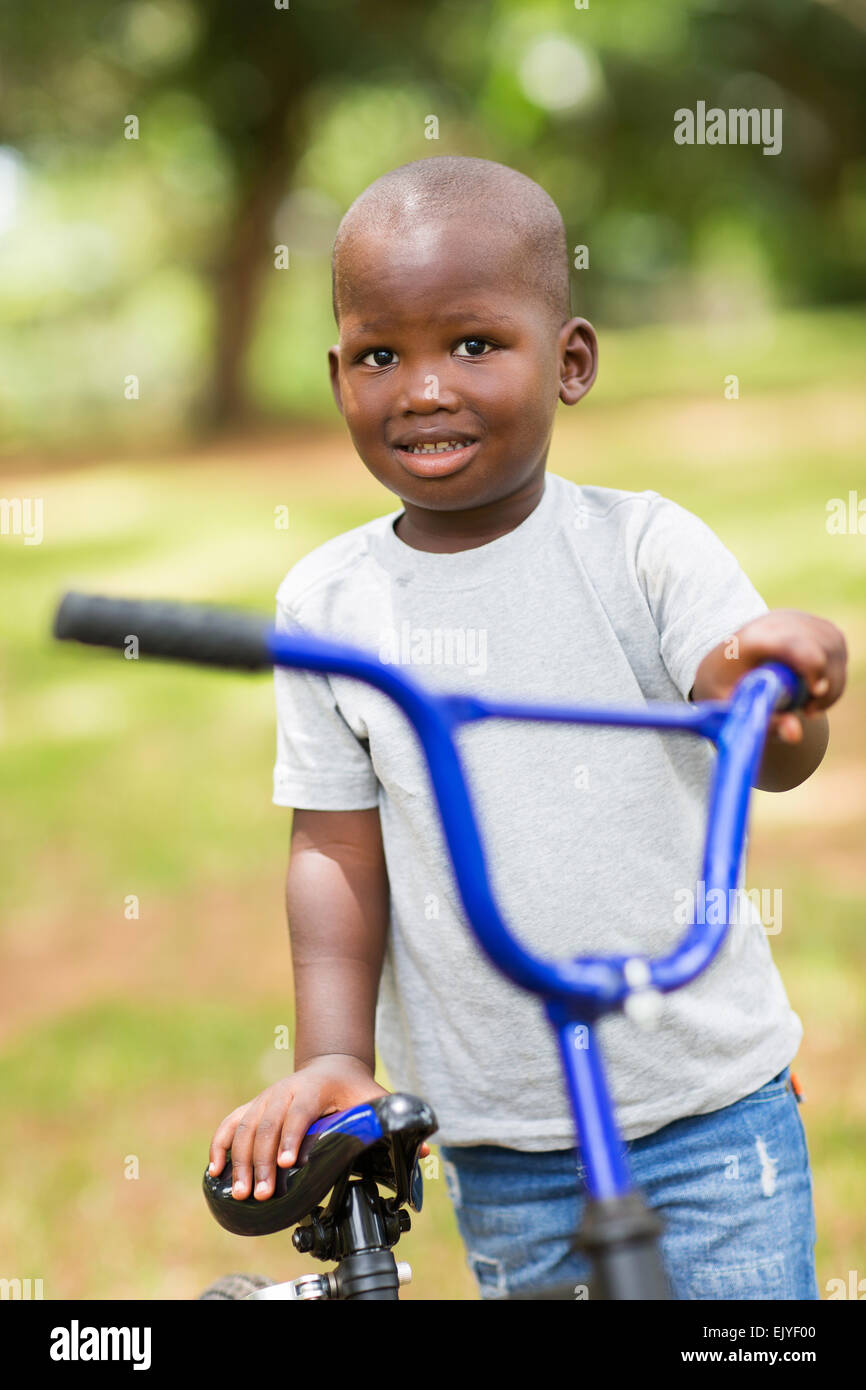African boy with bicycle hi-res stock photography and images - Alamy