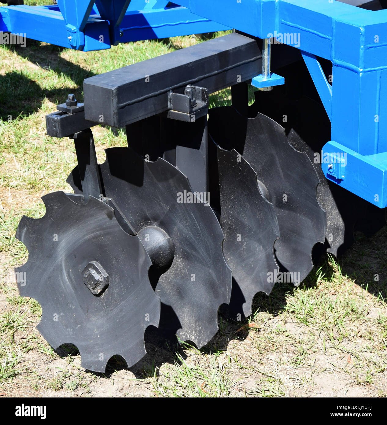 Tractor with disc harrow hi-res stock photography and images - Alamy