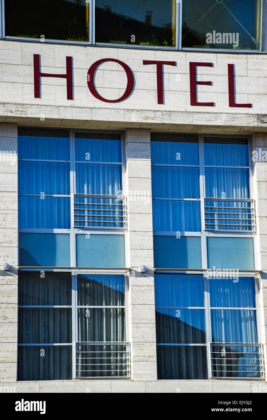 Hotel windows clear sky hi-res stock photography and images - Alamy