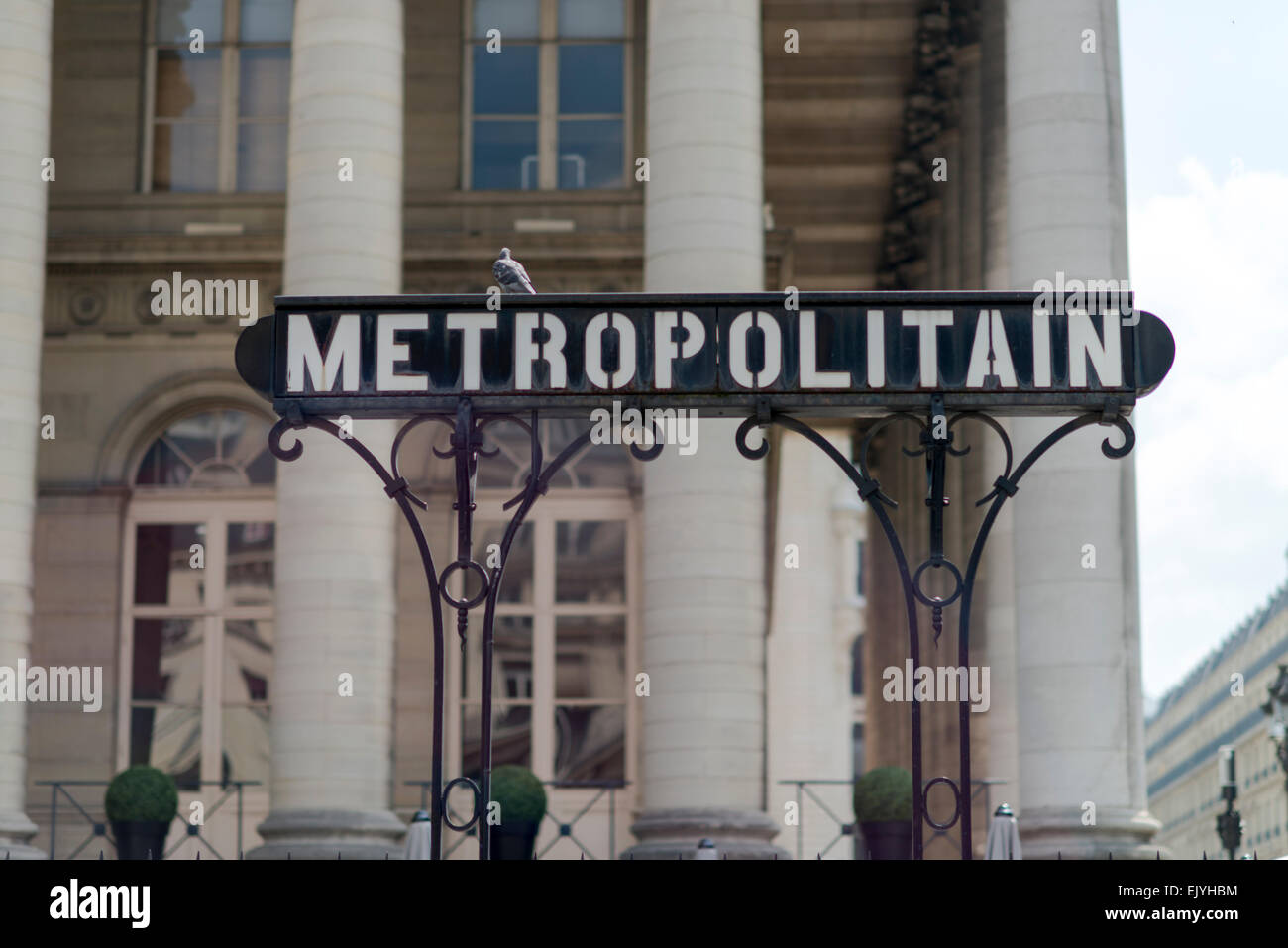 Decorative Metro subway sign in Paris, France Stock Photo - Alamy