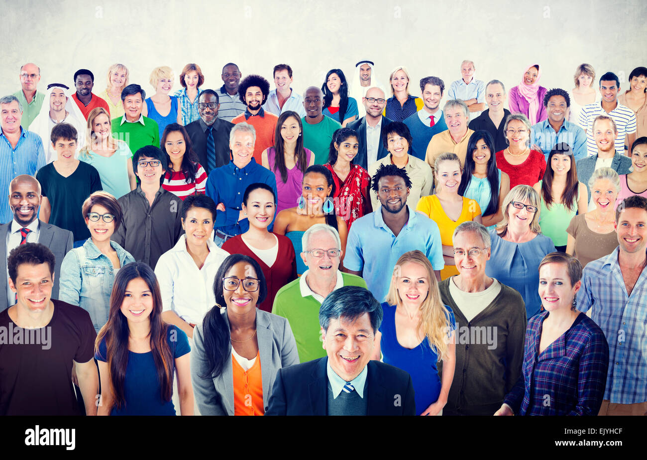 Large group of Multiethnic people Stock Photo - Alamy