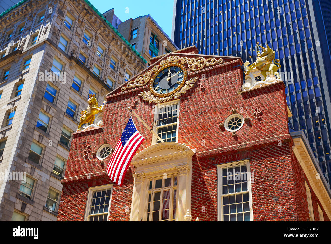 Boston Old State House buiding in Massachusetts USA Stock Photo - Alamy