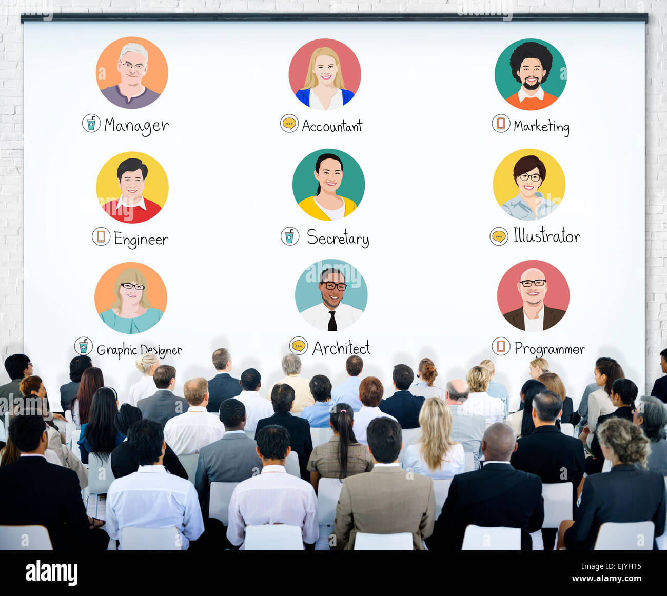Diverse Business People Learning About Occupations Stock Photo - Alamy