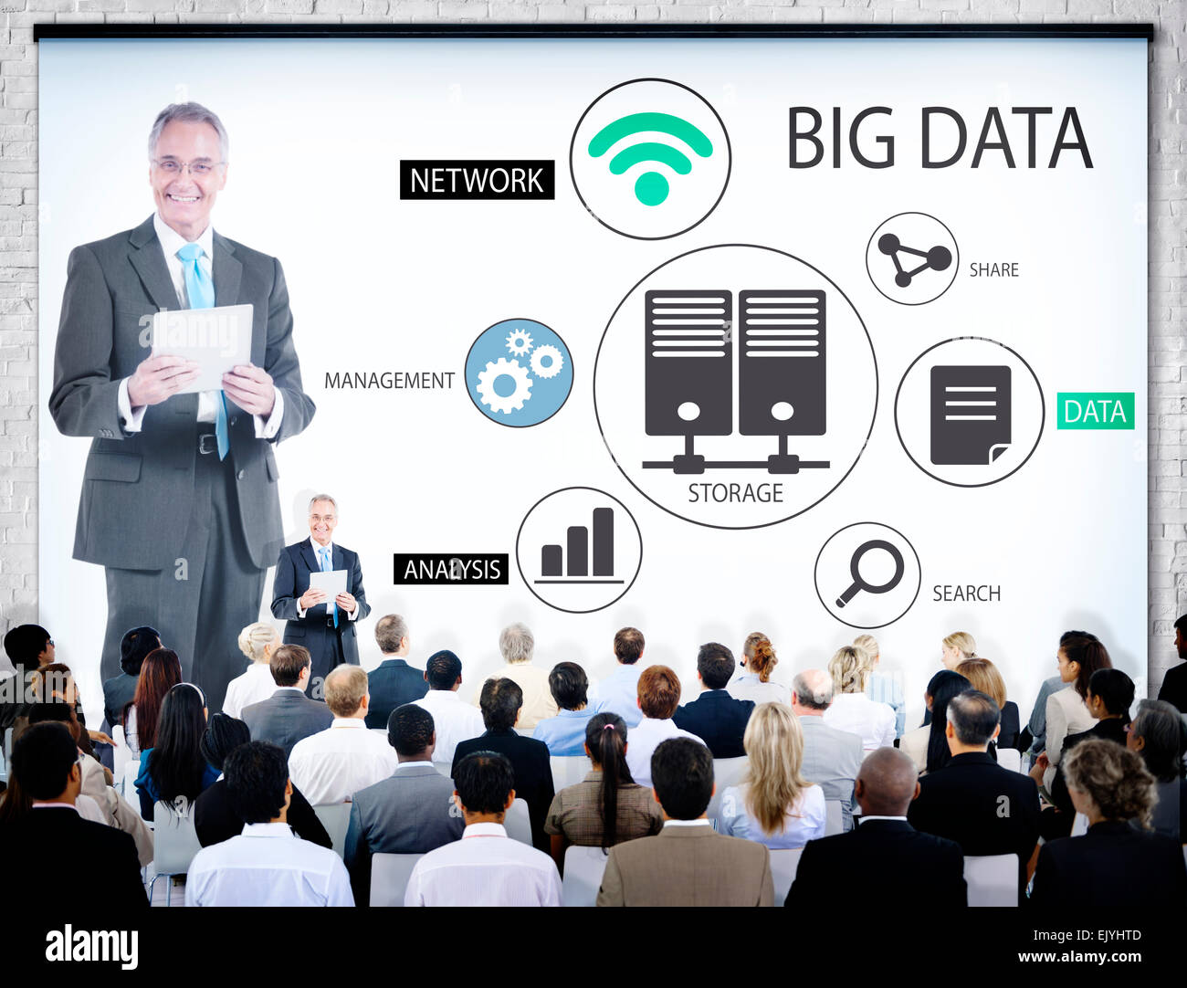 Business People in a Big Data Seminar Stock Photo - Alamy