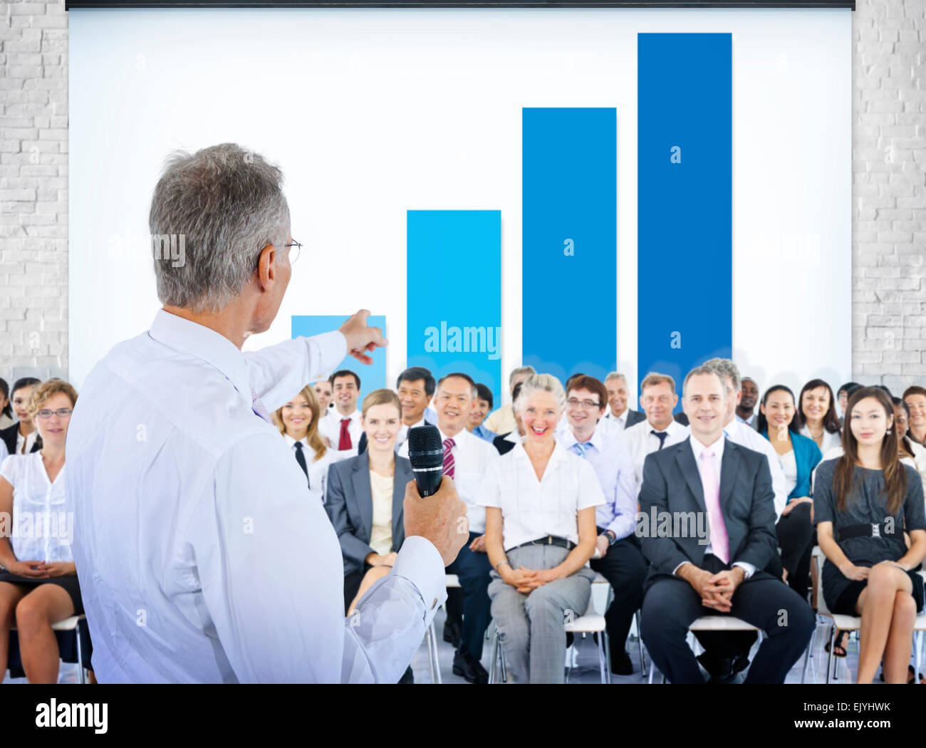 Multiethnic Group of People in Seminar Stock Photo - Alamy