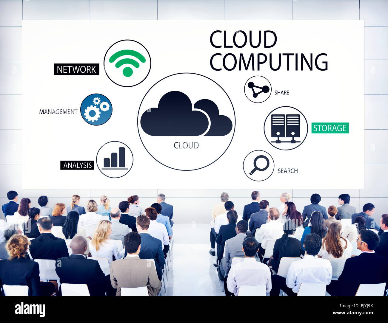 Diverse Business People in a Seminar About Cloud Computing Stock Photo ...