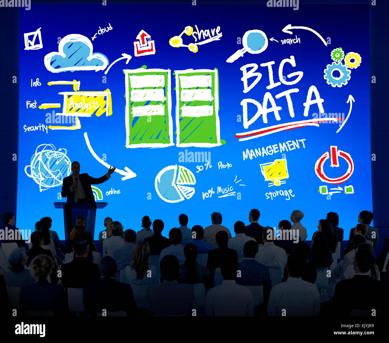 Diversity Business People Big Data Seminar Conference Concept Stock ...