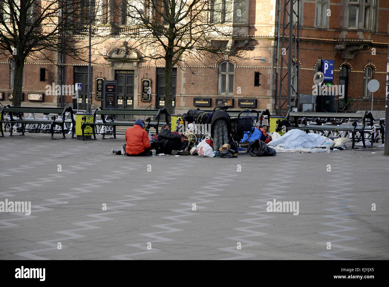 Copenhagen, Denmark. 03rd Apr, 2015. Gypsies and romas are homeless in ...