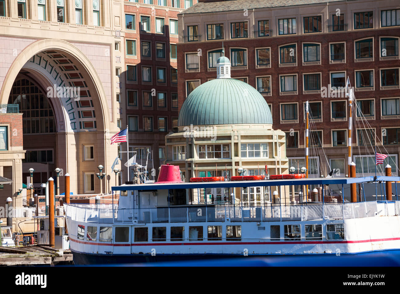 Architecture at rowes wharf in boston hi-res stock photography and ...