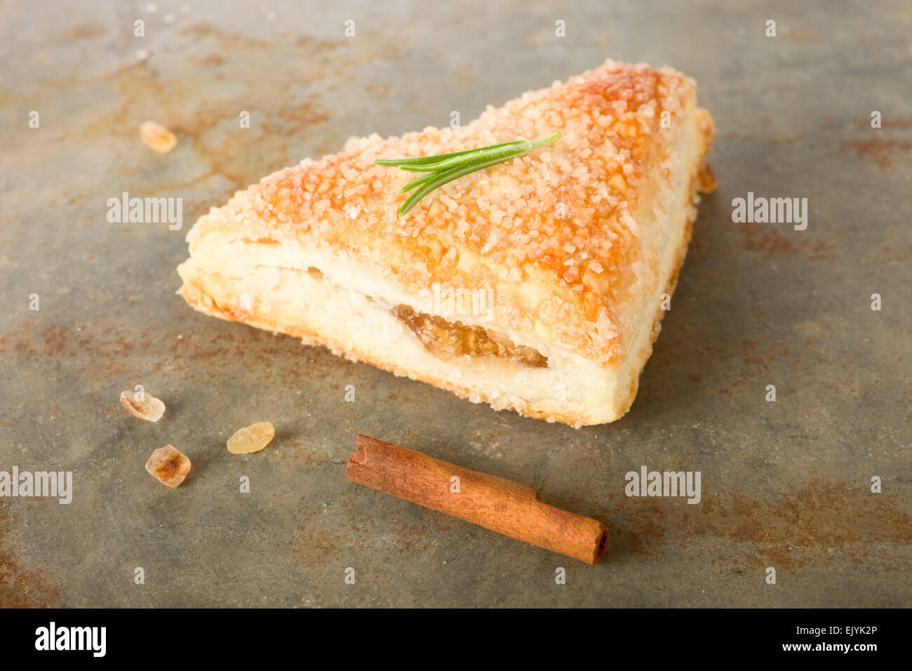 Apple turnover with cinnamon sticks Stock Photo - Alamy