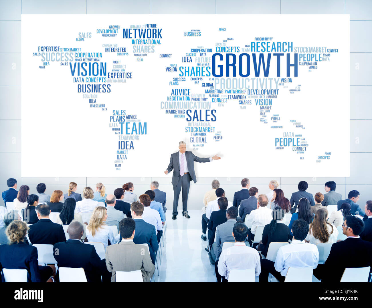 Businessmen Teaching About Business Growth Stock Photo - Alamy