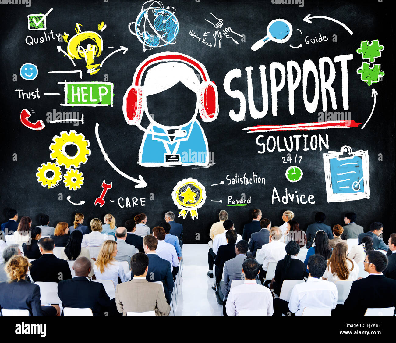 Support Solution Advice Help Care Satisfaction Quality Concept Stock ...