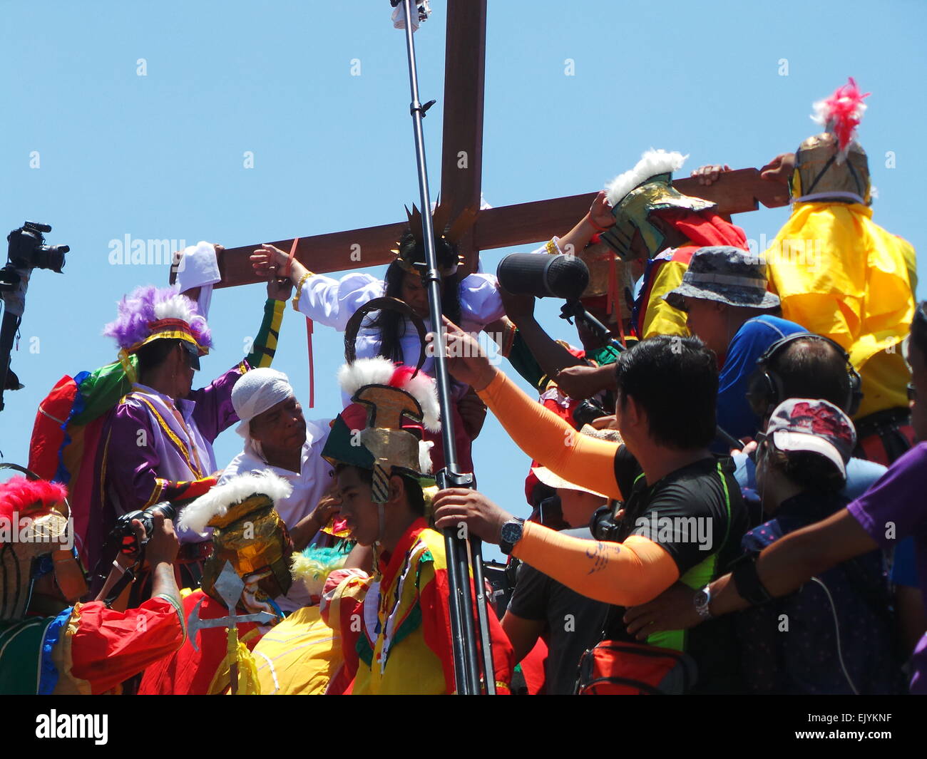 Woman nailed to the cross hi-res stock photography and images - Alamy