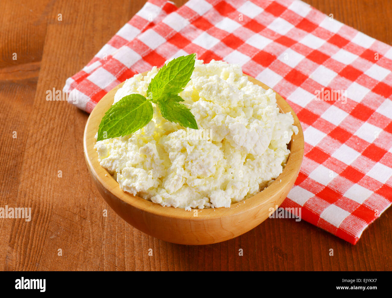 Bowl of white curd cheese Stock Photo - Alamy