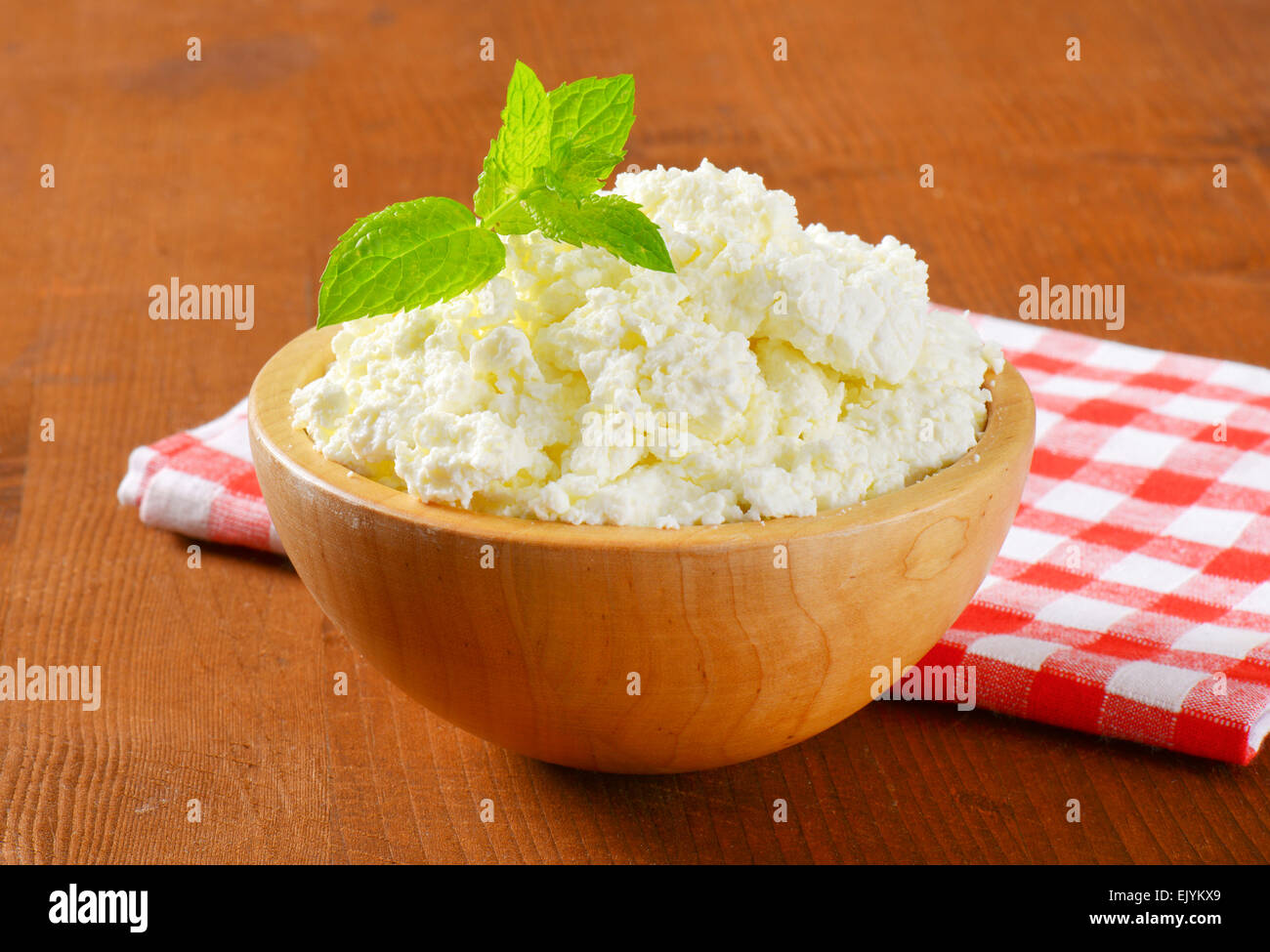 Bowl of white curd cheese Stock Photo - Alamy