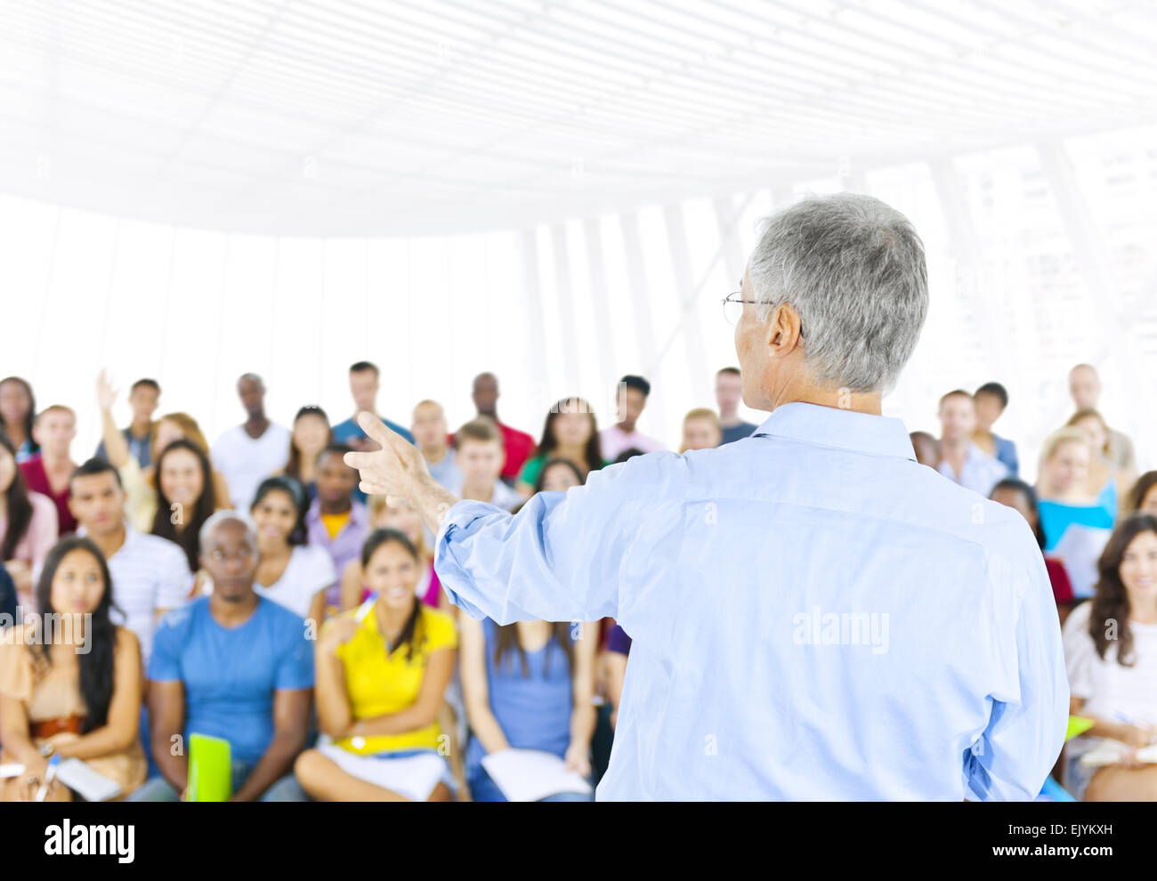 Large group of students in Convention Center Stock Photo - Alamy