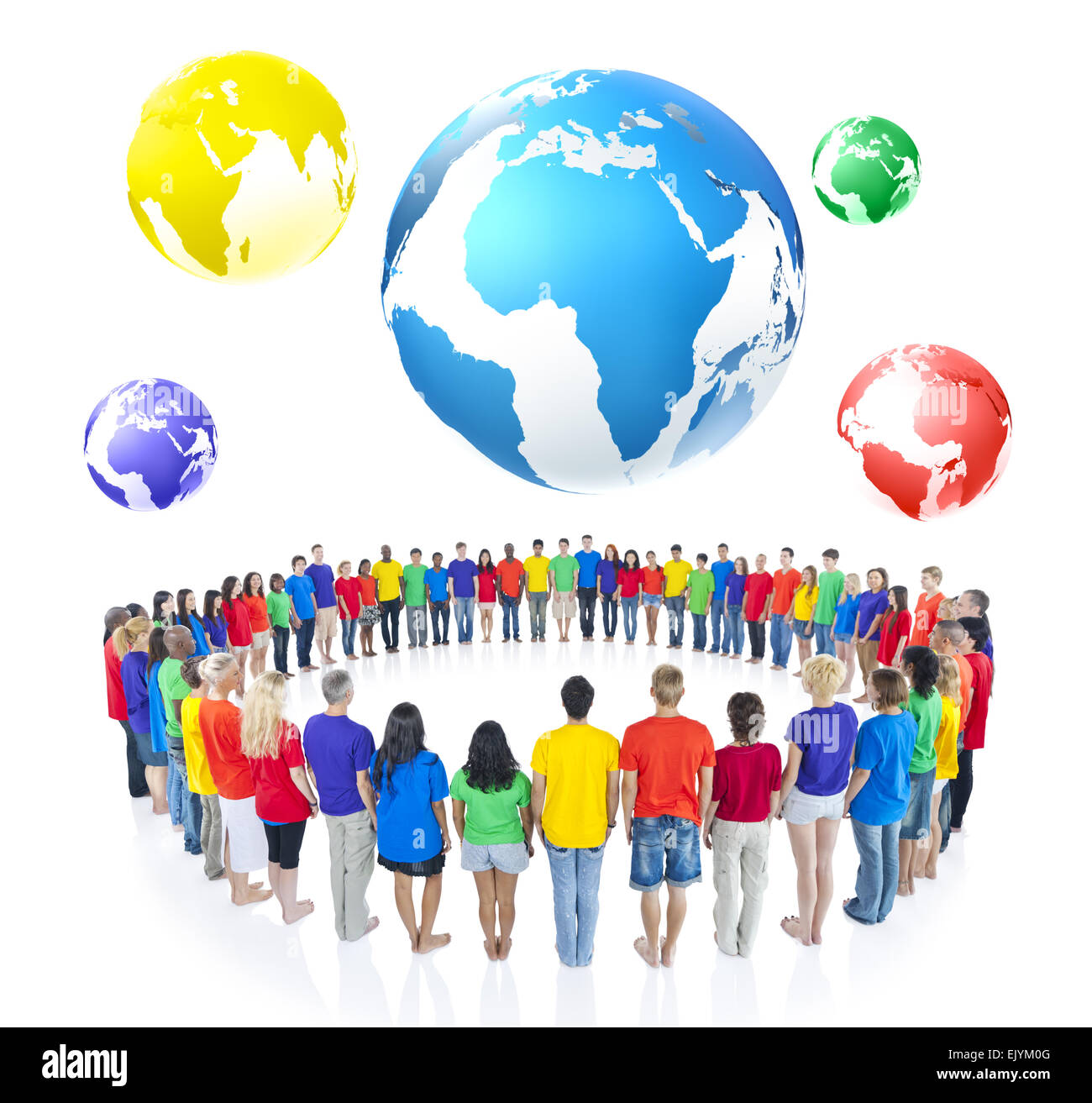 People standing around earth hi-res stock photography and images - Alamy