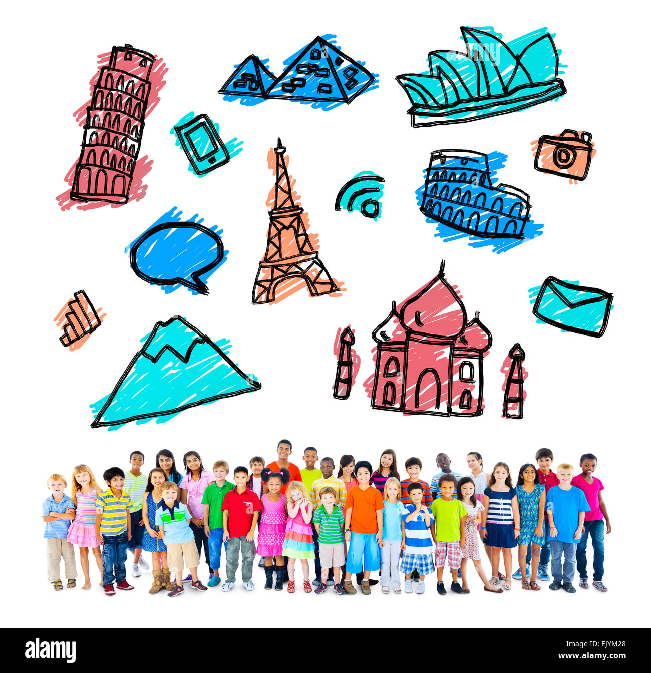 Group adventure holiday Cut Out Stock Images & Pictures - Alamy